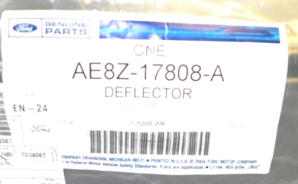 Genuine OEM Ford AE8Z-17808-A Rear Bumper Stone Deflector AE8Z17808A ...
