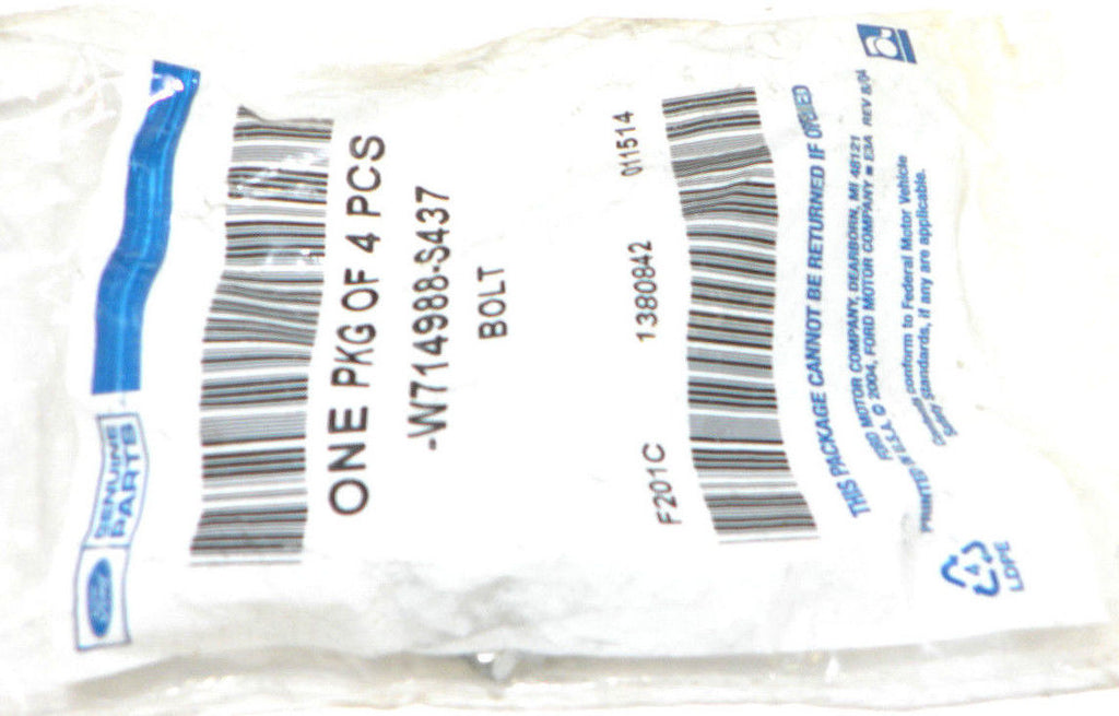 Genuine OEM Ford W714988-S437 Intake Manifold Bolt W714988S437 – Major ...