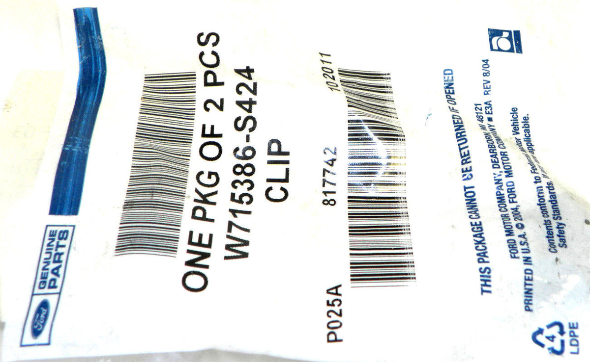 Genuine OEM Ford W715386-S424 Grille Retainer Clip W715386S424 – Major ...